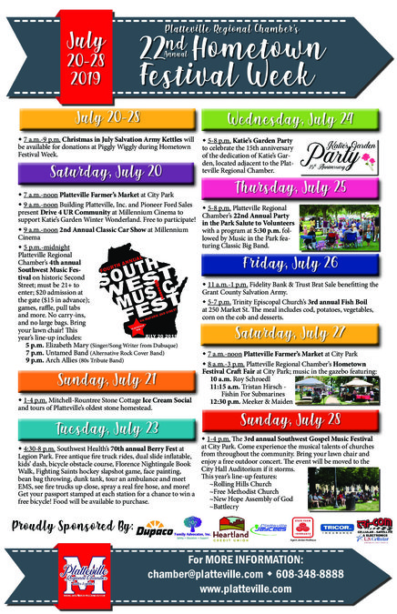 Hometown Festival Week starts Saturday - SWNews4U