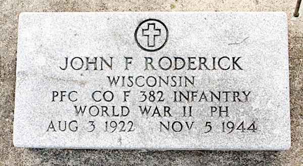 Stories behind the stars: PFC John F. Roderick - Monroe Times