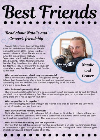 Best Friends: Natalie and Grover - Monroe Times