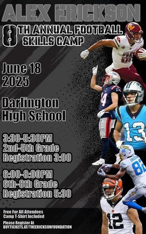 8th Annual Alex Erickson Football Skills Camp Announced - Monroe Times