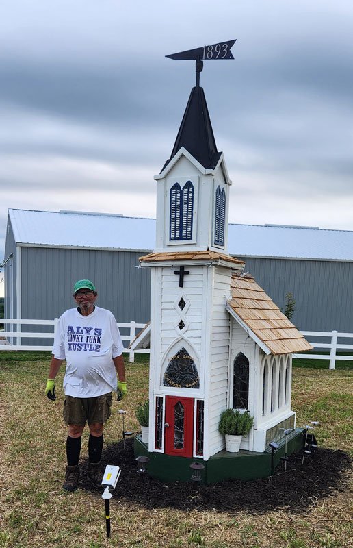 Miniature Apple Grove Church stands in remembrance - Monroe Times